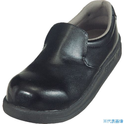 オレンジブック トラスコ中山　TRUSCO日進 耐滑樹脂先芯入り厨房シューズ ハイパーV #5100 黒 23.0cm 〔品番:V5100BK23.0〕[ 注番:1248228]特長●耐滑性区分5をクリアしています。●JSAA A種合格の軽...
