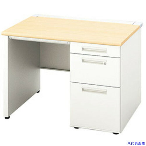 オレンジブック トラスコ中山　TRUSCONAIKI 片袖デスク(パネル脚) XEHH型/天板:シルクウッド 本体:クリアーホワイト/W1000×D700×H720 〔品番:XEHH107BPWS〕[ 注番:1253108]特長●これからの...