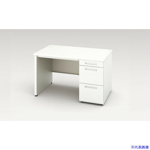 オレンジブック トラスコ中山　TRUSCONAIKI 片袖デスク(パネル脚) XEHH型/天板:ホワイト 本体:クリアーホワイト/W1200×D700×H720 〔品番:XEHH127GPWH〕[ 注番:1253112]特長●これからのワー...