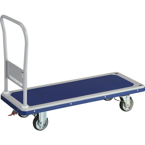 オレンジブック トラスコ中山　TRUSCOTRUSCO プレス製台車 ドンキーカート 固定式1190×440 4輪リングストッパー付 〔品番:402NJKRS4〕[ 注番:1258862]特長●リング状の金具で自在キャスターの回転だけでなく...