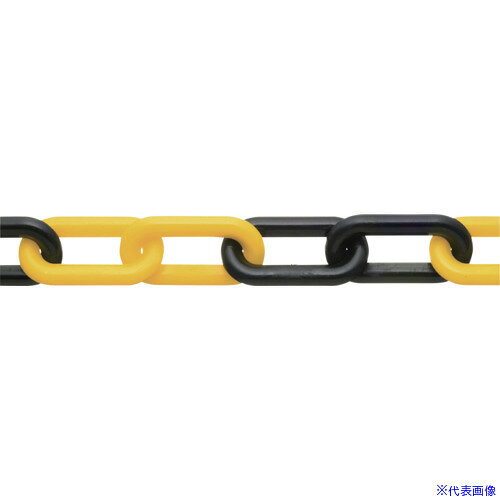 オレンジブック トラスコ中山　TRUSCOニッサチェイン プラカラーチェイン 30m 黄/黒 〔品番:PW60YBK〕[ 注番:1259860]特長●軽量で鮮やかなチェーンです。用途●工場や建設現場など、立入禁止の警告を行いたい場所に。●工...