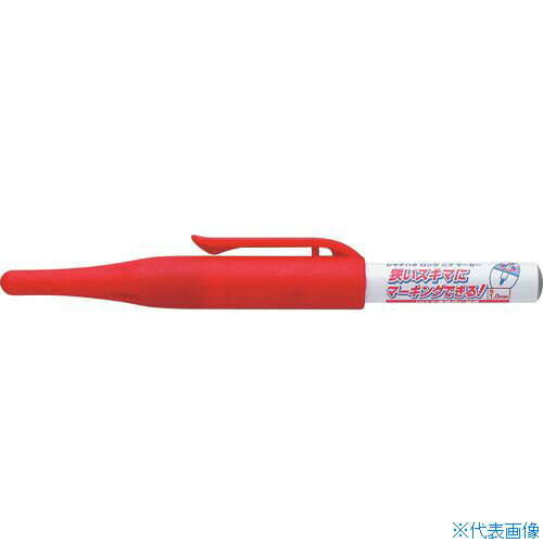 オレンジブック トラスコ中山　TRUSCOシヤチハタ ロング ニブ マーカー 赤 〔品番:K710HR〕[ 注番:1261604]特長●ペン先が長いので、一般のマーカーでは届かない、狭くて深いスキマへのマーキングや部品の穴を通してのマーキン...