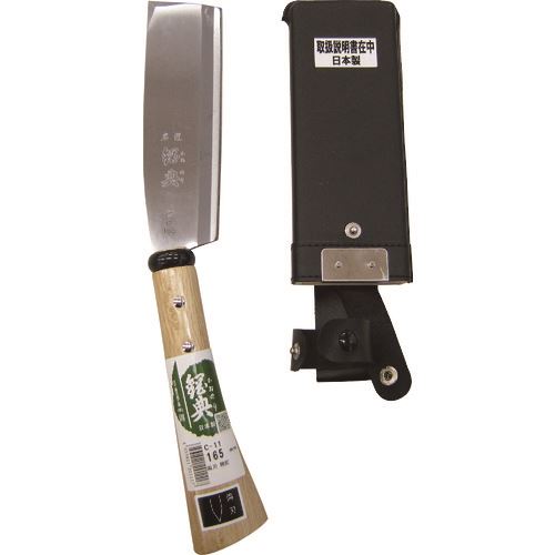 オレンジブック トラスコ中山　TRUSCO鋼典 両刃サヤナタ鋼付 完全包装 〔品番:C11〕[ 注番:1269680]特長●火造り鍛造による鍛えられた刃物です。●鋼付で刃研ぎが簡単です。用途●木の枝打ちに。●薪割り等。仕様●刃長(mm)：1...