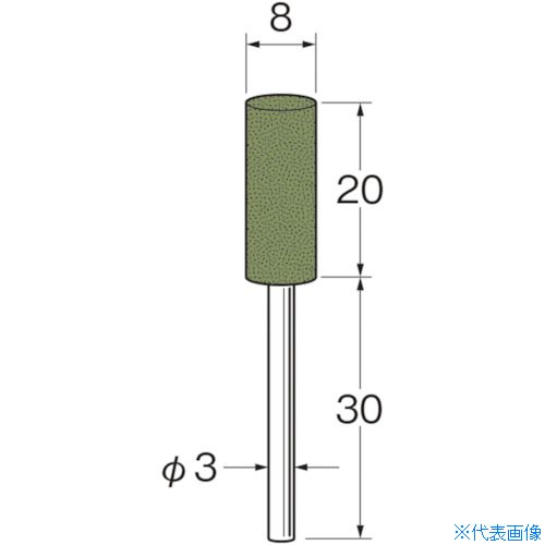オレンジブック トラスコ中山　TRUSCOリューター 軸付セラミックゴム砥石(金属研磨用)外径(mm):8粒度(#):220 〔品番:R2134〕[ 注番:1282003]特長●特殊なセラミックフィラーを使用しているため研削力、研磨力が優れ...