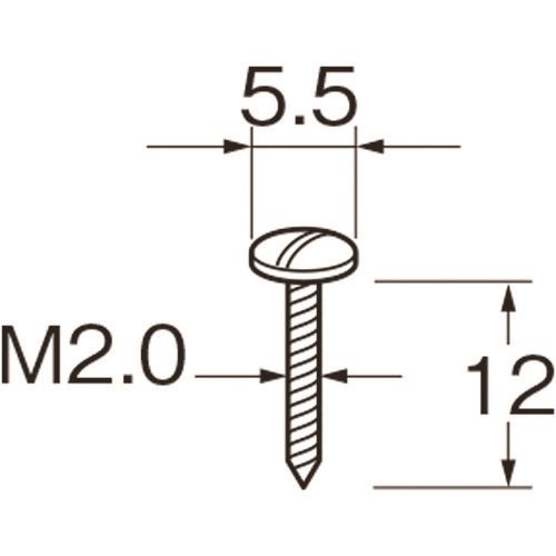 オレンジブック トラスコ中山　TRUSCOリューター M1401用ネジ 〔品番:M1411〕[ 注番:1284272]特長●M1401専用ねじです。仕様●全長(mm)：14●ねじ部(mm)：2.0●ねじ頭径(mm)：5.5仕様2材質/仕上●...