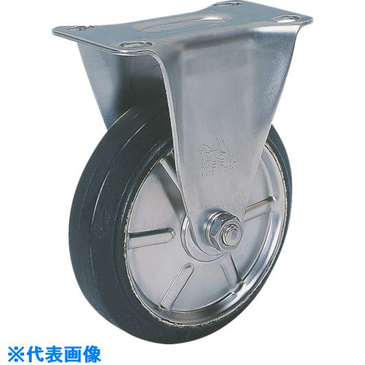 オレンジブック トラスコ中山　TRUSCOシシク ステンレスキャスター 固定 150径 ゴム車輪 〔品番:SUNK150SW〕[ 注番:1287349]特長●芯金・金具（旋回部ボール含む）・ベアリングにはステンレス304を使用しています。●...