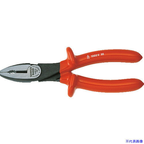 オレンジブック トラスコ中山　TRUSCOBAHCO 絶縁ペンチ ピアノ線切断2.0mm 全長180mm 1000V絶縁ハンドル付 〔品番:2628S180〕[ 注番:1287362]特長●耐腐食性ブラック仕上げです。●クロム・バナジウム合...