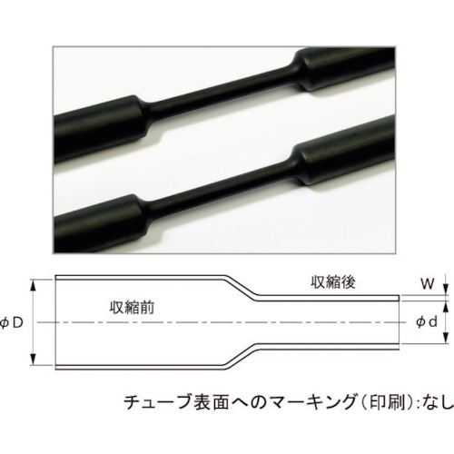 オレンジブック トラスコ中山　TRUSCOJAPPY 熱収縮チューブ 黒 適用電線サイズΦ2.4〜3.6 〔品番:JTC4.0BK〕[ 注番:1292145]特長●従来のテープ巻きに比べ、キレイに仕上がります。●ヒートガンを使用することで簡...