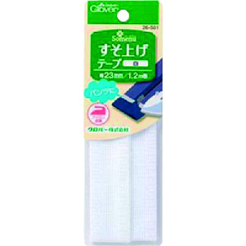 オレンジブック トラスコ中山　TRUSCOCLOVER すそ上げテープ 白 〔品番:26501〕[ 注番:1292212]特長●ズボンやスカートのすそ上げがアイロン接着で簡単にできます。●洗濯、ドライクリーニングOKです。●テープの接着面を...