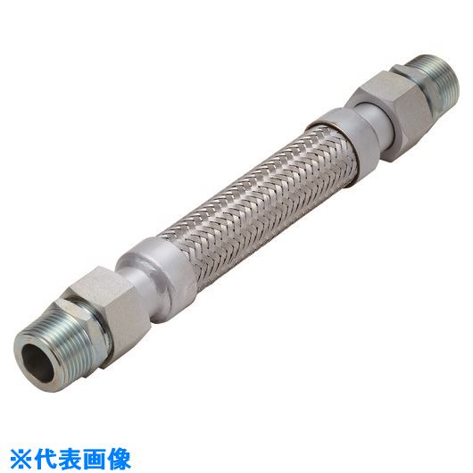 オレンジブック トラスコ中山　TRUSCONFK スリムユニオン式(メタルタッチ)フレキシブルホース オス×オス型 継手SS400 10A×1800L 〔品番:NK2000MMSS40010A1800L〕[ 注番:1298789]特長●オス...