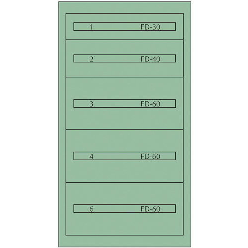 オレンジブック トラスコ中山　TRUSCOVidmar ファインキャビネットFC−250B(塗装色:グリーン) 〔品番:FC250B〕[ 注番:1343475]特長●1ドローア最大150kgの耐荷重量です。●重量物を収納してもスムーズな引出...