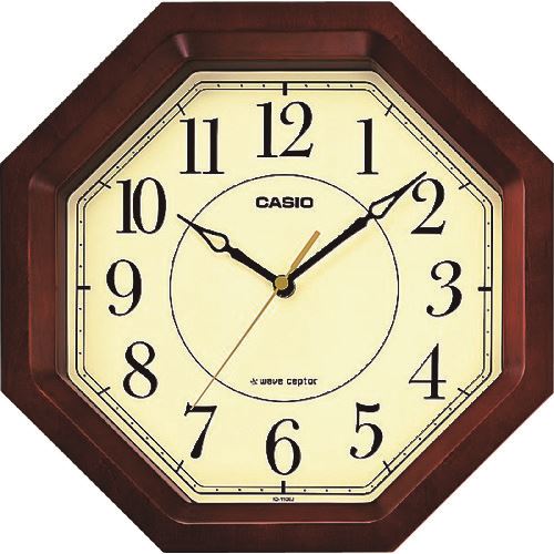 オレンジブック トラスコ中山　TRUSCOカシオ 電波掛け時計 295×295×厚み60mm 茶色 〔品番:IQ1106J5JF〕[ 注番:1349074]特長●木枠電波スタンダード掛時計です。用途●木枠MDFインテリアクロックに。仕様●幅...