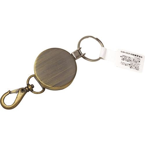 オレンジブック トラスコ中山　TRUSCOWAKI キーリールバラ IB−135 アンテイックブラス90 9003455 〔品番:IB135〕[ 注番:1352236]特長●伸縮タイプ（約90CM）のリール式キーホルダーです。●カギや定期入...