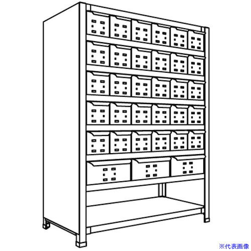 オレンジブック トラスコ中山　TRUSCONF 引出し付軽量物品棚W900D450H1200F8 〔品番:LA43S78〕[ 注番:1353942]特長●軽量物を保管する棚です。●格納物に対応した様々なタイプがあります。●引出し付は、棚の一...