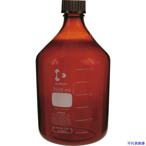 オレンジブック トラスコ中山　TRUSCOSIBATA 耐熱ねじ口びん 茶褐色 赤キャップ付 3500mL 〔品番:01721035001〕[ 注番:1361573]特長●バイオテクノロジー関連をはじめ、高純度医薬・試薬や分析用標準液などの...