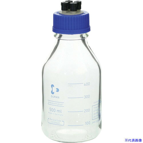 オレンジブック トラスコ中山　TRUSCOSIBATA HPLCねじ口びん 4ポートキャップ付 500mL 2入 〔品番:017270500A〕[ 注番:1363122]特長●4ヶ所のポートによって、HPLC用途の他にびん外部との気・液のや...