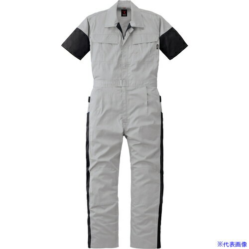 オレンジブック トラスコ中山　TRUSCOカンサイ SS(春夏)モデル 半袖つなぎ服257−007グレー−L 〔品番:257007L〕[ 注番:1370480]特長●脚部にはユニフォームに美しい流れをつくるカラーの切り返しを採用しています。...