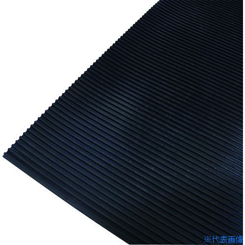 オレンジブック トラスコ中山　TRUSCOWAKI 筋ゴムマット黒 3×1000×5M 〔品番:WRCB3X1000X5M〕[ 注番:1372789]特長●滑りにくく消音効果があります。●衝撃吸収効果があり屋外でも使用できます。●防炎性能が...