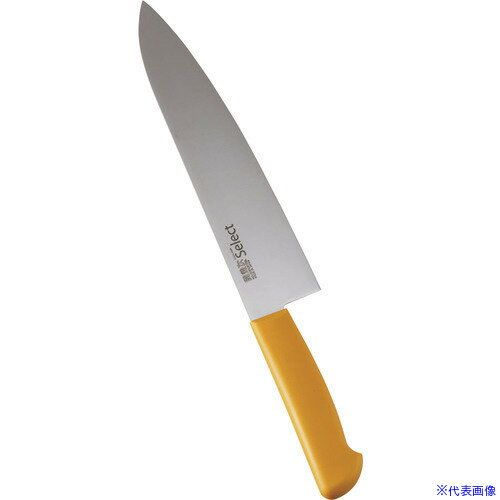 オレンジブック トラスコ中山　TRUSCOTKG カラーセレクト 牛刀(両刃) 3016−YE 24cmイエロー 〔品番:AKL3007〕[ 注番:1375224]特長●特長・ハンドルは、耐熱性、耐衝撃性に優れ柔らかい感触で、使い 易さを考...