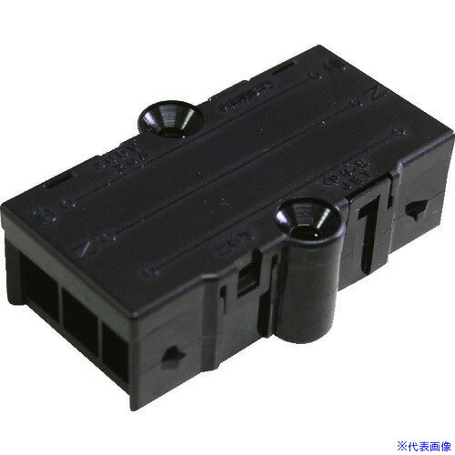 オレンジブック トラスコ中山　TRUSCOニチフ プラグジョイントコネクタ ターミナルブロック(直線)(10個入) 黒 適合電線(単線)1.6・2.0mm 〔品番:NPJB013P〕[ 注番:1379817]特長●電気用品安全法によるジョイ...