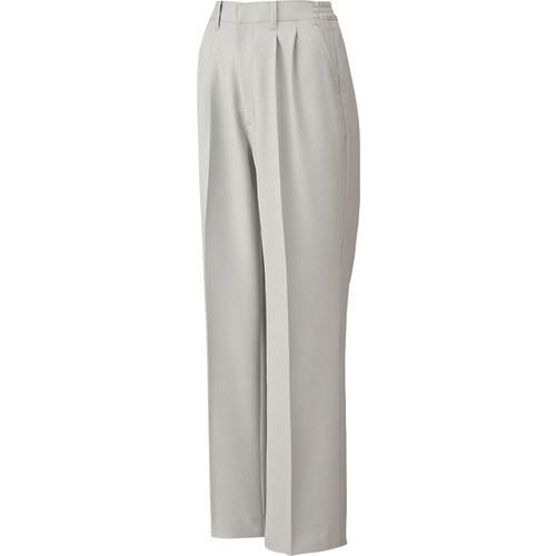 オレンジブック トラスコ中山　TRUSCOサンエス 夏 レディースツータックパンツ シルバー色 5Lサイズ 〔品番:WA1066865L〕[ 注番:1396366]特長●通気性に優れた薄手の平織り素材でシャリ感があり、夏でも涼しくさらっとし...