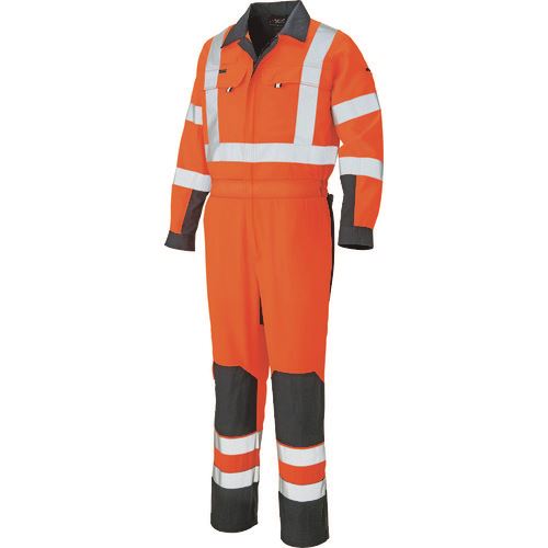 オレンジブック トラスコ中山　TRUSCOアイトス ツナギ(男女兼用) ハイパーオレンジ×ネイビー 6L 〔品番:27520936L〕[ 注番:1435083]特長●軽量で通気性抜群です。●高視認性安全服です。仕様●色：ハイパーオレンジ/ネ...