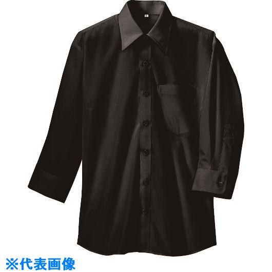 オレンジブック トラスコ中山　TRUSCOアイトス 七分袖シャツ(男女兼用) ブラック 6L 〔品番:80220106L〕[ 注番:1439466]特長●シャープで洗練された、スタンダードブロードクロスシャツです。仕様●色：ブラック●サイズ...
