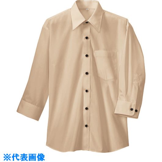 オレンジブック トラスコ中山　TRUSCOアイトス 七分袖シャツ(男女兼用) ベージュ L 〔品番:8022002L〕[ 注番:1439469]特長●シャープで洗練された、スタンダードブロードクロスシャツです。仕様●色：ベージュ●サイズ：L...