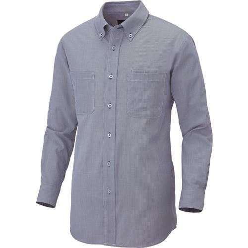 オレンジブック トラスコ中山　TRUSCOアイトス 長袖ボタンダウンシャツ(コードレーン)(男女兼用) サックス S 〔品番:50401107S〕[ 注番:1439722]特長●素材・シルエット・ディテールにこだわりをみせた、JIS-T81...
