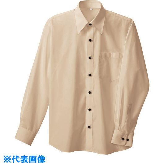 オレンジブック トラスコ中山　TRUSCOアイトス 長袖シャツ(男女兼用) ベージュ LL 〔品番:8020002LL〕[ 注番:1441026]特長●シャープで洗練された、スタンダードブロードクロスシャツです。仕様●色：ベージュ●サイズ：...