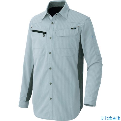 オレンジブック トラスコ中山　TRUSCOアイトス 長袖シャツ(薄地) シルバーグレー 4L 〔品番:306350034L〕[ 注番:1441127]特長●様々な環境下に対応可能な快適素材ペンタスUFで、遮熱機能＆UV遮蔽です。●メッシュ＆...