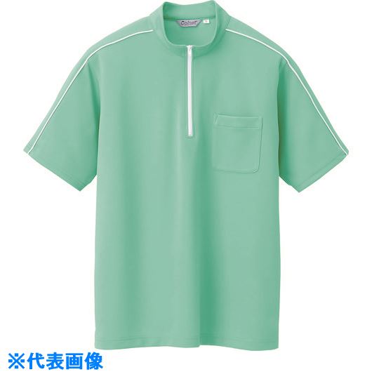 オレンジブック トラスコ中山　TRUSCOアイトス 半袖クイックドライジップシャツ(男女兼用) ミントグリーン 5 〔品番:CL30000045〕[ 注番:1441285]特長●東レ“コンフォートセンサー”を使用しています。●汗を良く吸い、...