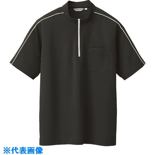 オレンジブック トラスコ中山　TRUSCOアイトス 半袖クイックドライジップシャツ(男女兼用) ブラック 3L 〔品番:CL30000913L〕[ 注番:1441308]特長●東レ“コンフォートセンサー”を使用しています。●汗を良く吸い、す...