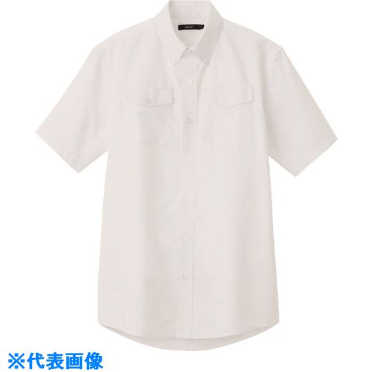 オレンジブック トラスコ中山　TRUSCOアイトス メンズ半袖オックスボタンダウンシャツ(両ポケットフラップ付) ホワイト 4L 〔品番:78780014L〕[ 注番:1445727]特長●形態安定でメンテナンスしやすいポケットフラップ付オ...