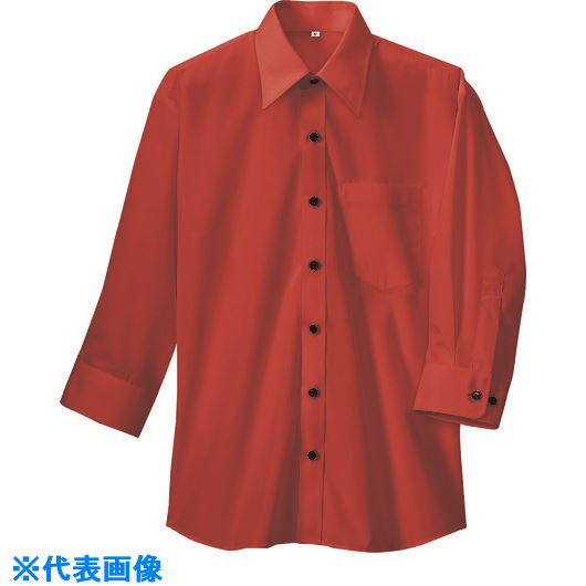 オレンジブック トラスコ中山　TRUSCOアイトス 七分袖シャツ(男女兼用) レッド 3L 〔品番:80220093L〕[ 注番:1445834]特長●シャープで洗練された、スタンダードブロードクロスシャツです。仕様●色：レッド●サイズ：3...