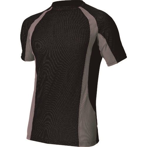 オレンジブック トラスコ中山　TRUSCOアイトス コンプレスフィット半袖シャツ ブラック 4L 〔品番:5510350104L〕[ 注番:1447594]特長●光の熱戦を遮蔽しウエア内の温度上昇を抑え、発汗時に涼感を感じていただけるWIN...
