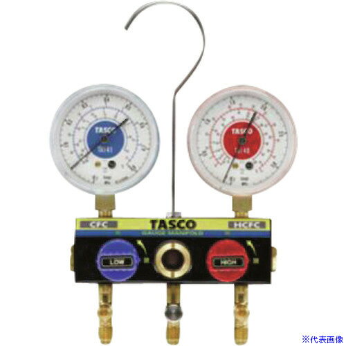 オレンジブック トラスコ中山　TRUSCOタスコ R22 R12 R502用ボールバルブ式ゲージマニホールド 〔品番:TA120KH〕[ 注番:1447887]特長仕様仕様2●ボール弁式開閉バルブ●ゲージ取付ネジ…1/8″NPT●ホース接続...