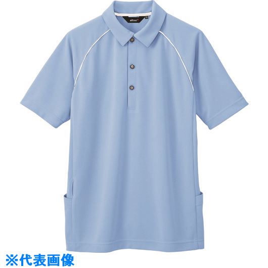 オレンジブック トラスコ中山　TRUSCOアイトス バックサイドポケット付半袖ポロシャツ(男女兼用) サックス L 〔品番:7663007L〕[ 注番:1450390]特長●前屈みが多い作業に便利なバックサイドポケット付きポロシャツです。仕...