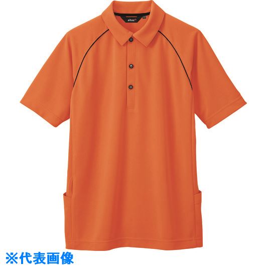 オレンジブック トラスコ中山　TRUSCOアイトス バックサイドポケット付半袖ポロシャツ(男女兼用) オレンジ M 〔品番:7663163M〕[ 注番:1450404]特長●前屈みが多い作業に便利なバックサイドポケット付きポロシャツです。仕...