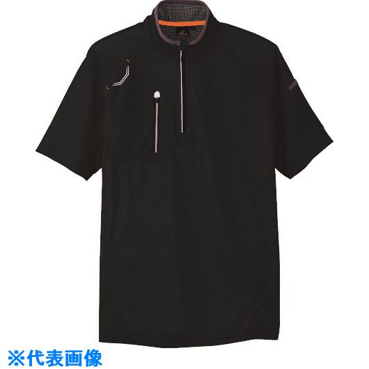 オレンジブック トラスコ中山　TRUSCOアイトス 半袖ハーフZIPシャツ(男女兼用) ブラック SS 〔品番:10607010SS〕[ 注番:1450651]特長●ドライ＆軽量、便利なクイックポケット搭載のZIPシャツです。仕様●色：ブラ...