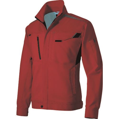 オレンジブック トラスコ中山　TRUSCOアイトス 長袖サマーブルゾン(男女兼用) レッド 3L 〔品番:25300093L〕[ 注番:1451611]特長●軽くて強く動きやすい、やさしい肌触りのワークウエアです。仕様●色：レッド●サイズ：...