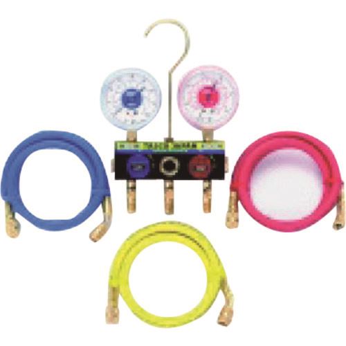 オレンジブック トラスコ中山　TRUSCOタスコ R22 R12 R502用サイトグラス付スリーゲージマニホールドキット 〔品番:TA120TH2〕[ 注番:1452642]特長仕様●高圧連成計(MPa)：0.1〜3.4 (TA141A-1...