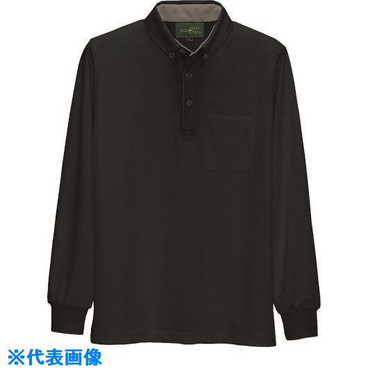 オレンジブック トラスコ中山　TRUSCOアイトス 制電長袖ポロシャツ(男女兼用) ブラック 3L 〔品番:500120103L〕[ 注番:1453817]特長●エコマーク+制電糸+吸汗速乾+消臭です。●細身シルエットにこだわりを見せたボタ...