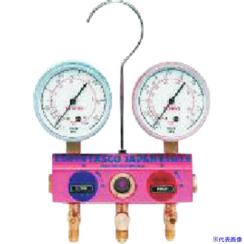 オレンジブック トラスコ中山　TRUSCOタスコ R410A R32用 ボールバルブ式マニホールドボディ 〔品番:TA122GV2〕[ 注番:1454304]特長仕様●圧力表示(MPa)：0.1〜3.8(TA141G)仕様2●マニホールド：...