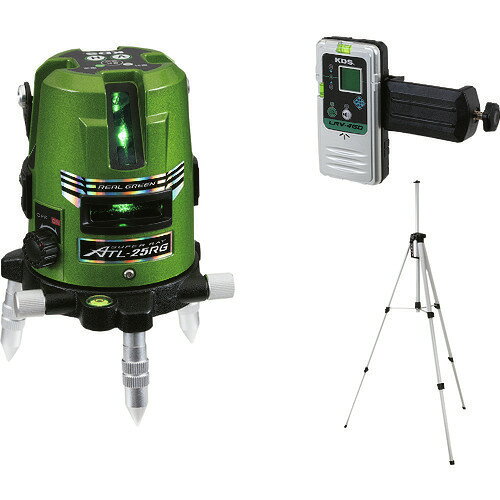 オレンジブック トラスコ中山　TRUSCOKDS リアルグリーンレーザー25RG受光器三脚付 〔品番:ATL25RGRSA〕[ 注番:1468564]特長●視認性に優れ温度特性に優れたリアルグリーンレーザーを採用しています。●ACアダプター...