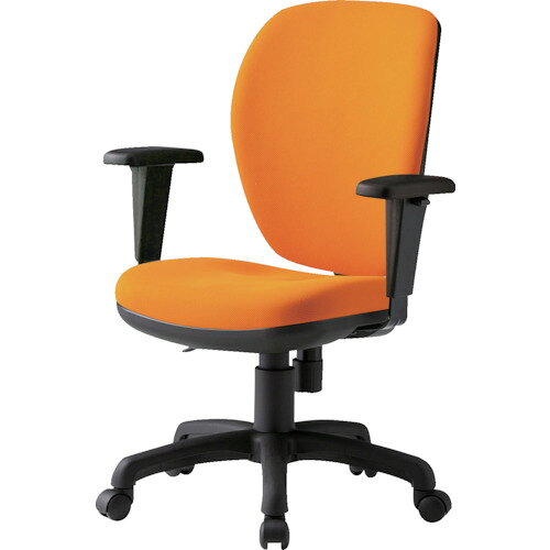 オレンジブック トラスコ中山　TRUSCOTOKIO オフィスチェア FST−77HAT オレンジ 〔品番:FST77HATOR〕[ 注番:1468654]特長●日本人の体格を測定して作り上げた座面構造が従来品の80％の圧力を軽減しました。...