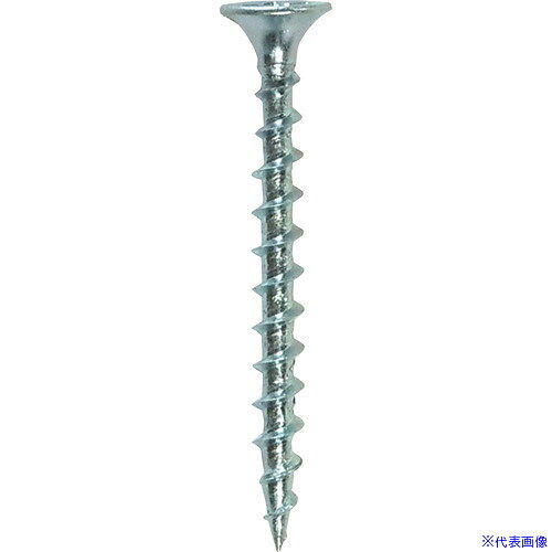 オレンジブック トラスコ中山　TRUSCODAIDOHANT ユニクロ コーススレッド ラッパ頭 3.8×57 (約900本入) 〔品番:00045217〕[ 注番:1471231]特長●ねじ山の間隔が長く（粗目）ねじの溝が深い、電動工具を...
