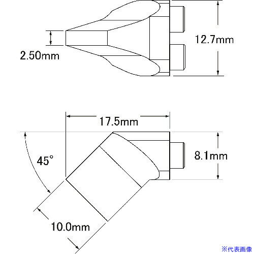 オレンジブック トラスコ中山　TRUSCOメトカル Metcal MXシリーズ デュアル チップカートリッジ 〔品番:SMTC8CHB100D〕[ 注番:1472294]特長●MX-HPDCデュアルハンドピースやMX-UK3に使用出来ます。...