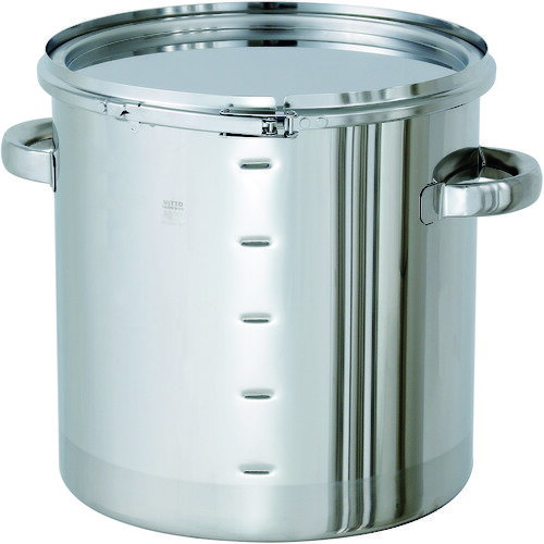 オレンジブック トラスコ中山　TRUSCOMONOVATE ステンレス密閉容器 目盛付(バンド式/CR) 65L 〔品番:CTLM43PCL〕[ 注番:1474517]特長●内容物の飛散を防止し、外からのホコリ等の混入を防ぐ密閉式です。●サ...