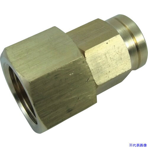 オレンジブック トラスコ中山　TRUSCOチヨダ ホースソケット 10mm・Rc3/8 〔品番:H6.53F〕[ 注番:1484435]特長●袋ナットによる締め込み式です。仕様●接続口径D：Rc3/8●使用流体：空気・水●タイプ：ホースソケ...